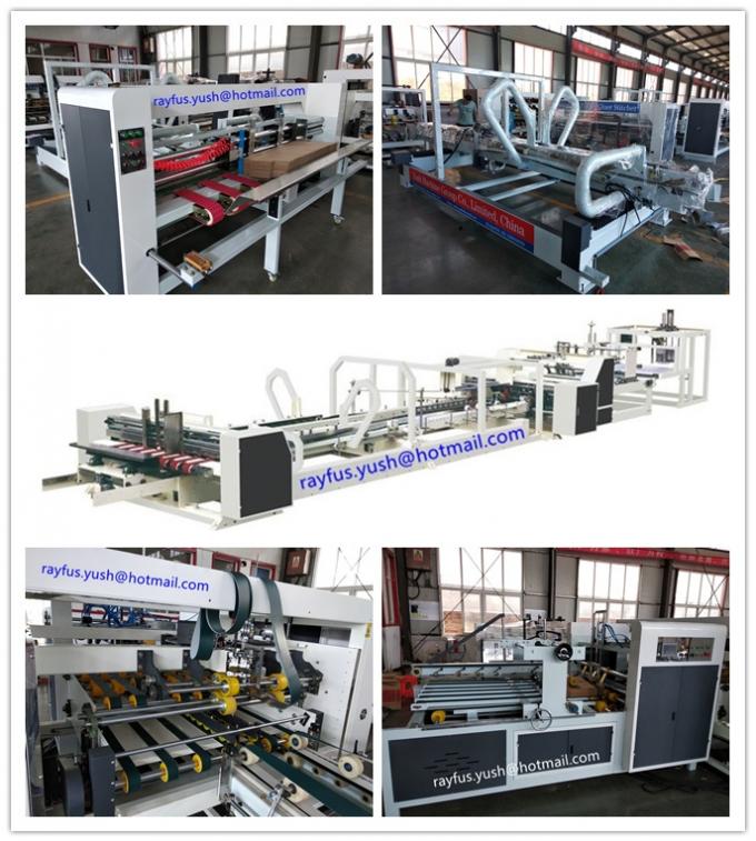 Customized Straight Line Folder Gluer All Inline For Carton Box Making