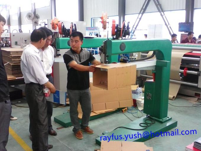 Double Servo Control Carton Box Stapler Machine Pedal Stitcher Auto Pushing